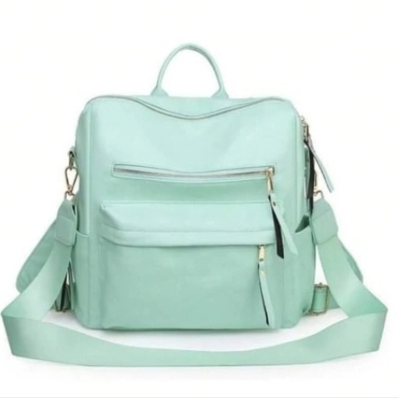 Bags | Convertible Mint Backpack | Poshmark